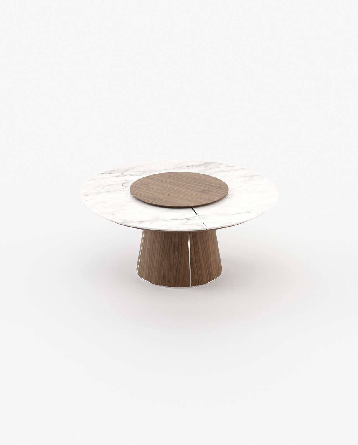 Marilyn Dining Table: Elegant Round Table with Lazy Susan - Laskasas