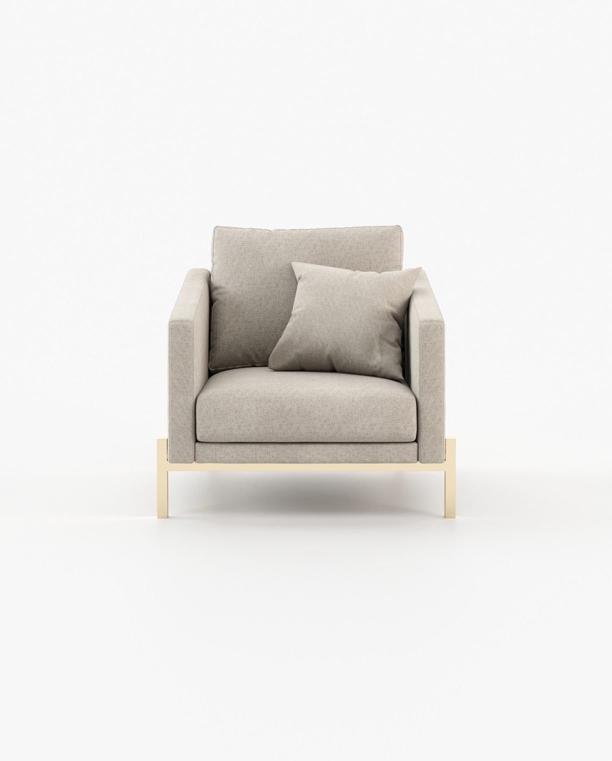 Munique Armchair: Clean Lines & Metal Base Comfort - Laskasas