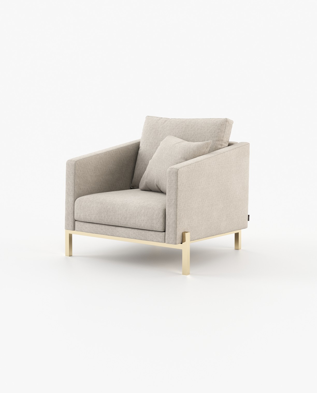 Munique Armchair: Clean Lines & Metal Base Comfort - Laskasas