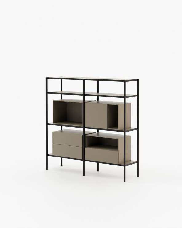 Bylot Bookshelf: Bold Frame & Functional Design - Laskasas